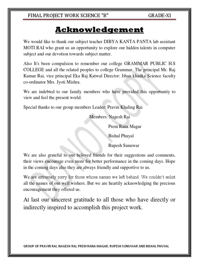 Class 11 Hseb Project Sample | PDF | Computing And Information Technology