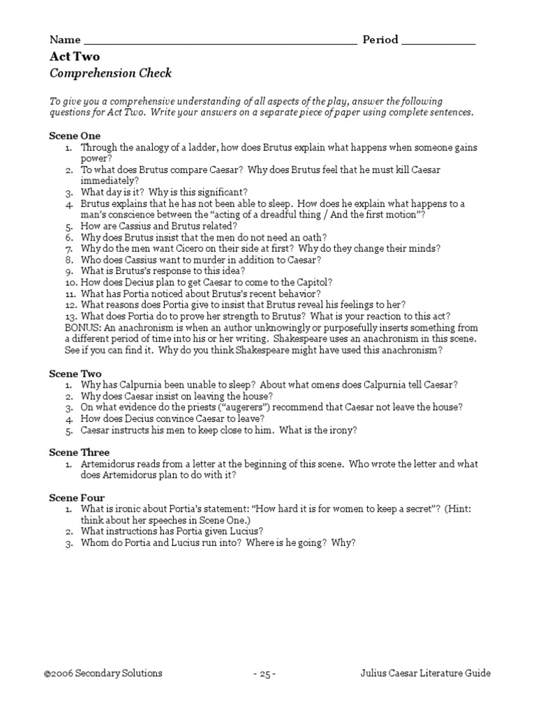 Act 2 Questions | PDF