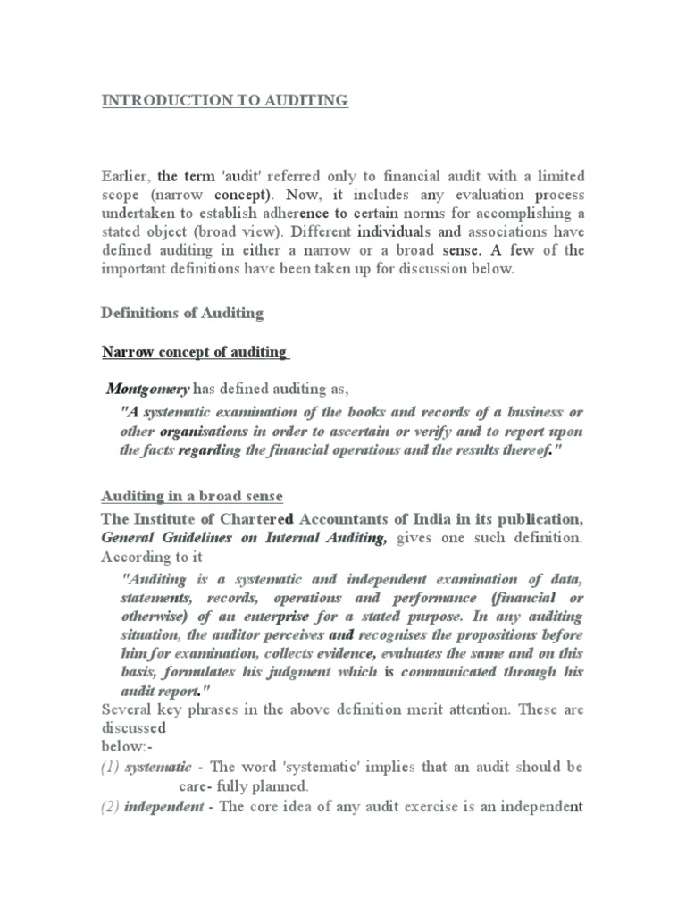 Introduction to Auditing | Audit | Financial Audit