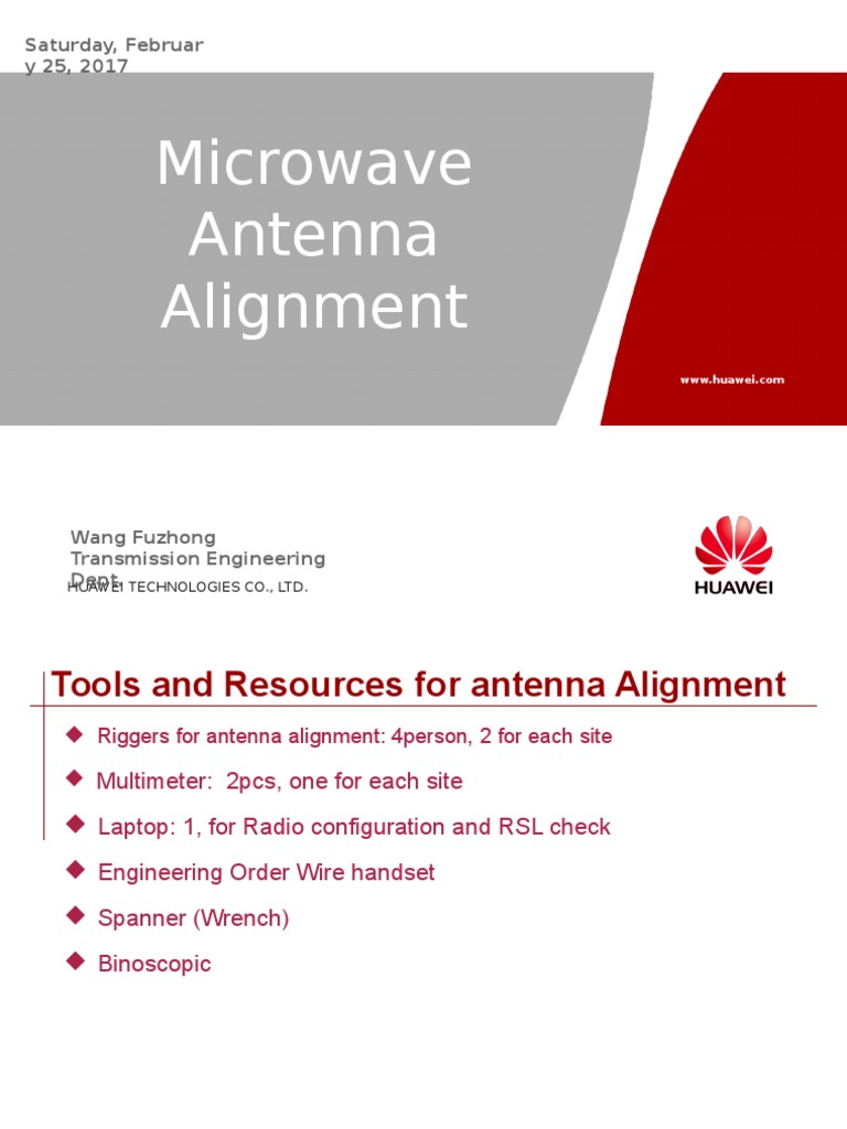 A Guide to Microwave Antenna Alignment Tools, Techniques and Best Practices | PDF | Antenna ...