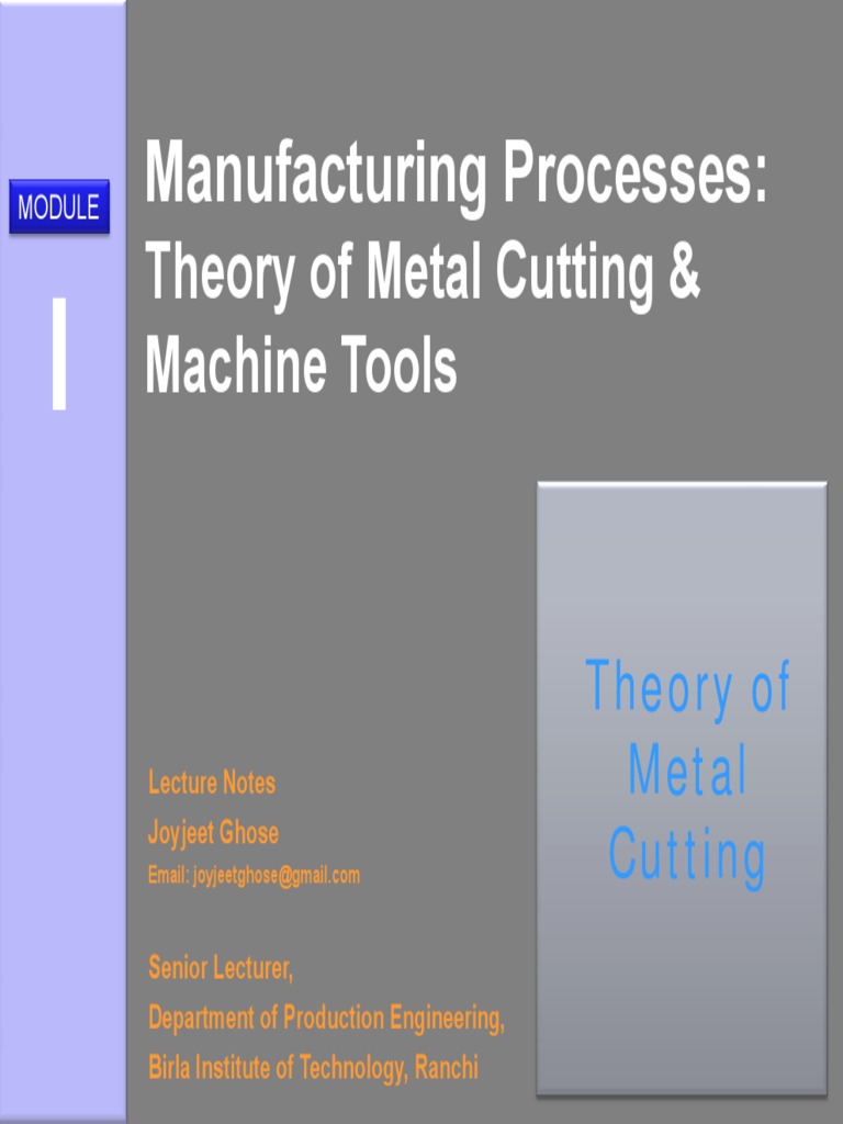 Theory of Metal Cutting 1x1 | PDF | Machining | Building Materials
