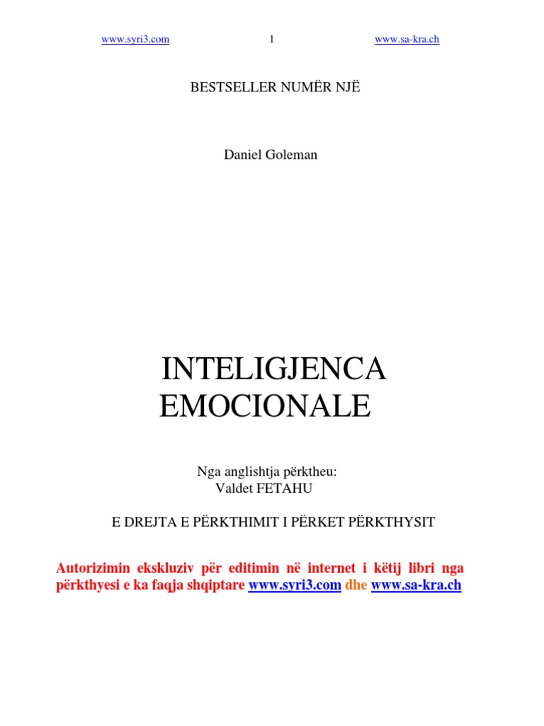 Inteligjenca Emocionale PDF | PDF
