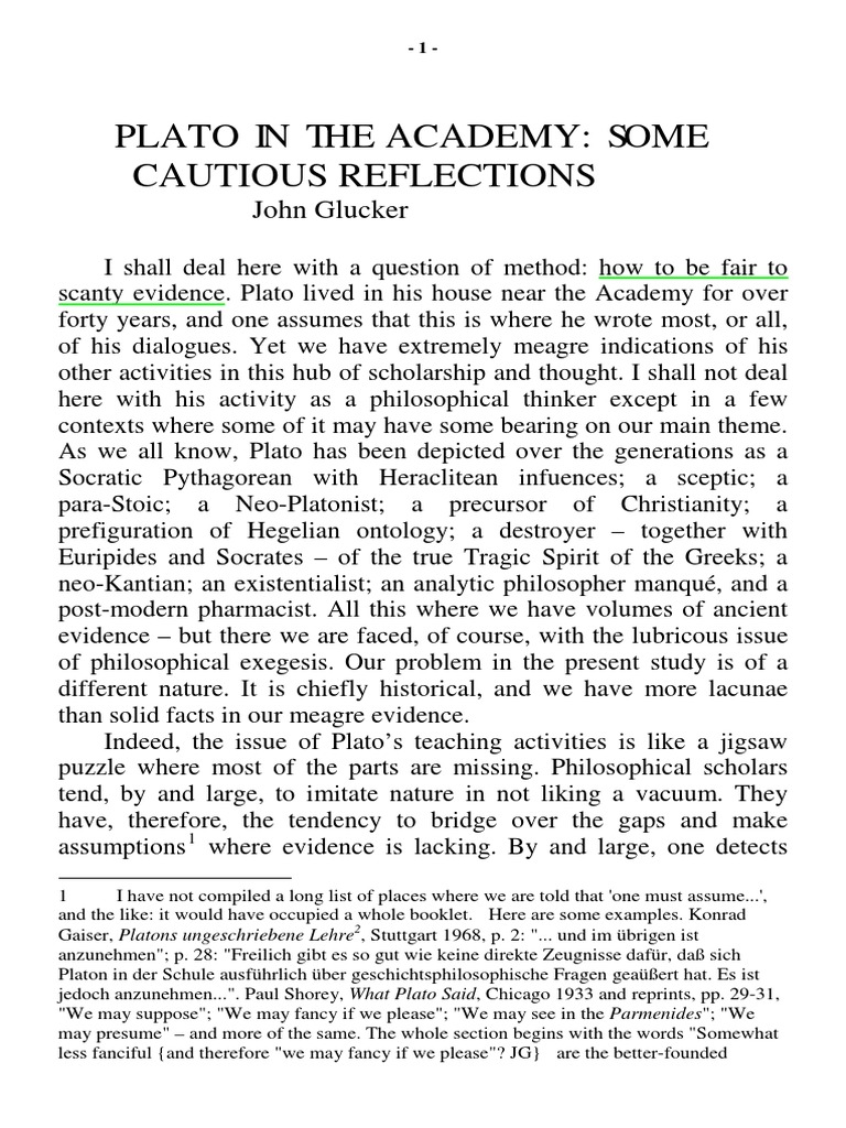 Plato's Teaching Methods in the Academy | PDF | Plato | Socrates
