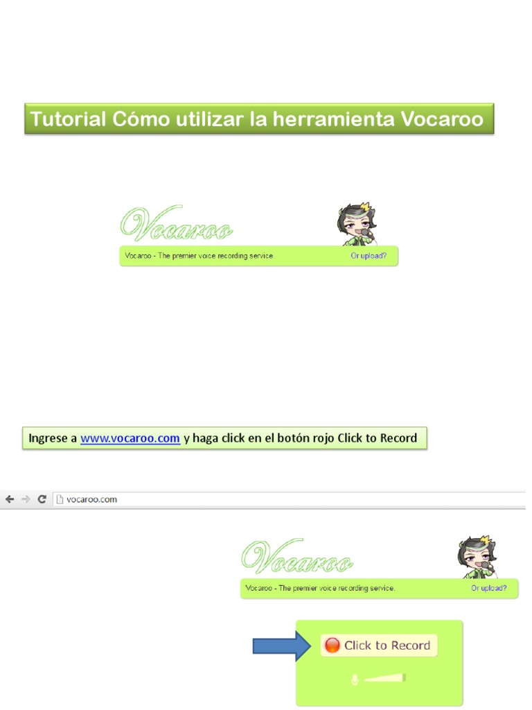 Como Usar Vocaroo PDF | PDF