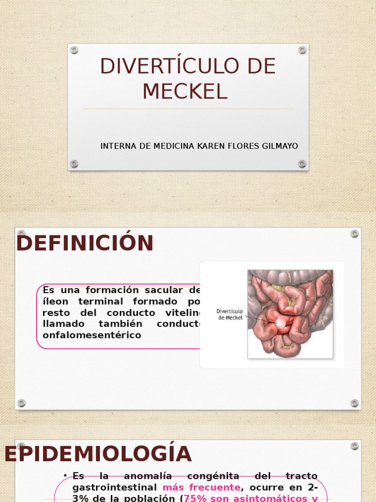 Divertículo de Meckel | PDF | Gastroenterología | Especialidades Medicas