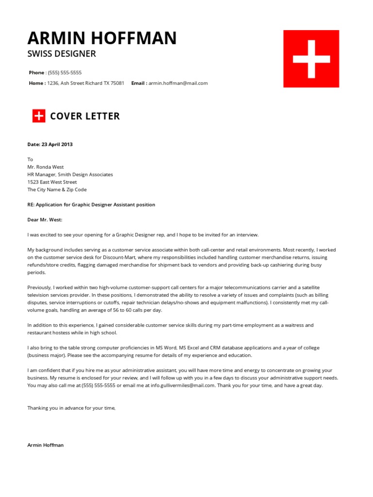 Cover Letter - US Letter | PDF