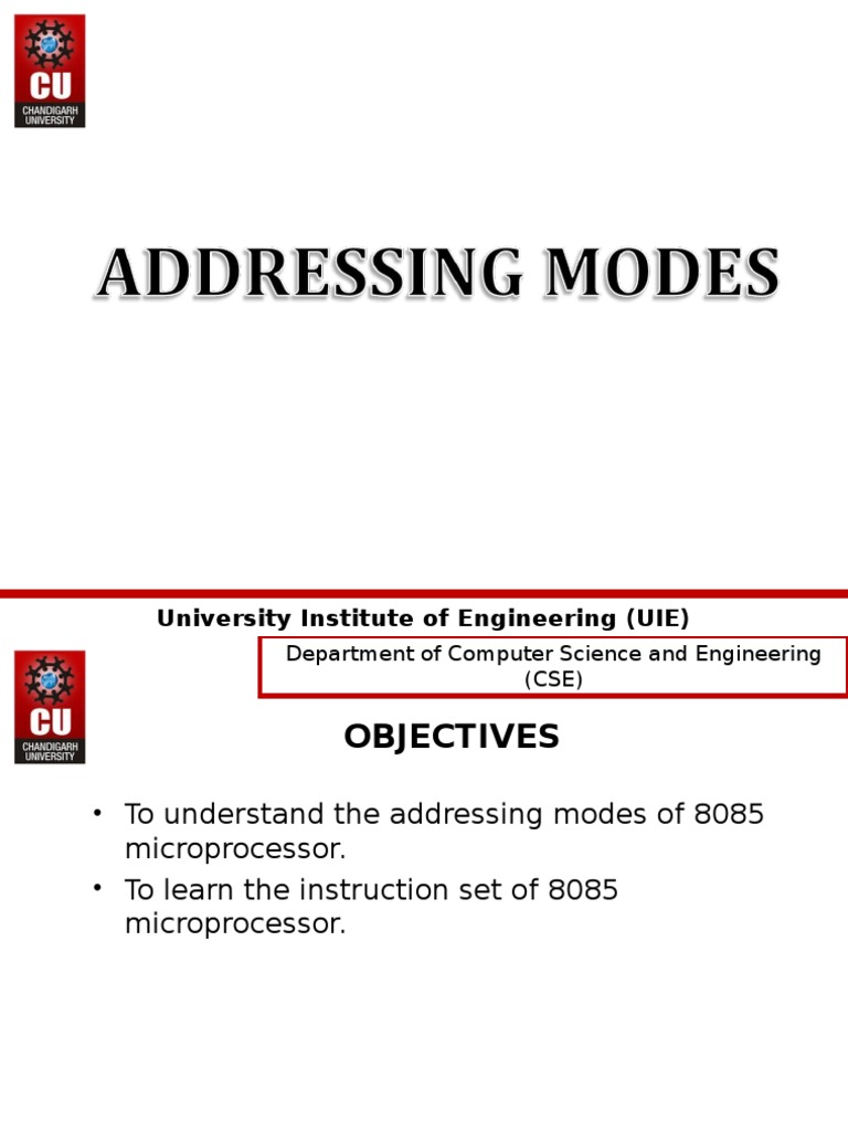 Addressing Modes | PDF | Instruction Set | Digital Electronics