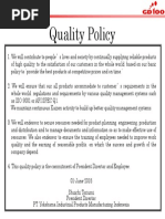 Quality Policy (Sample) | PDF | Quality Management | Quality Management ...