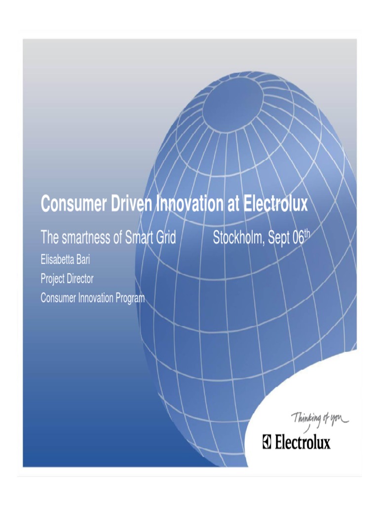 Consumer Innovation at Electrolux | PDF | Smart Grid | Market Segmentation