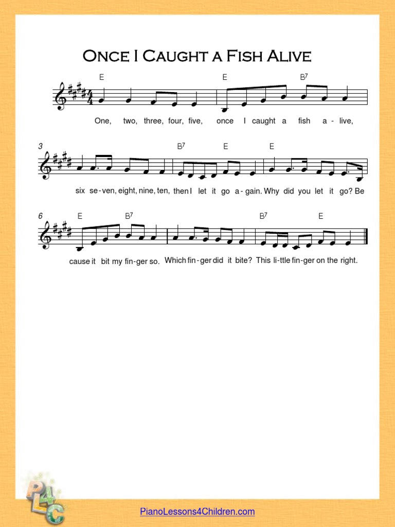 Once I Caught A Fish Alive E Major | PDF
