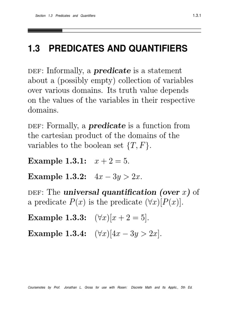 Sec1 - 3 Discrete Mathmatics | PDF | Logical Expressions | Logic