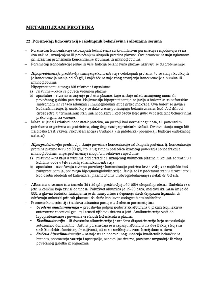 4.metabolizam Proteina | PDF