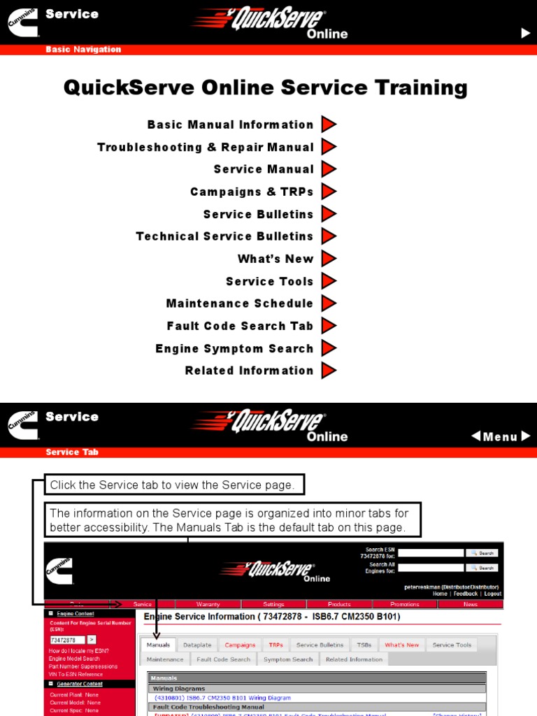 Quickserve Online Service Training: Basic Navigation | PDF ...