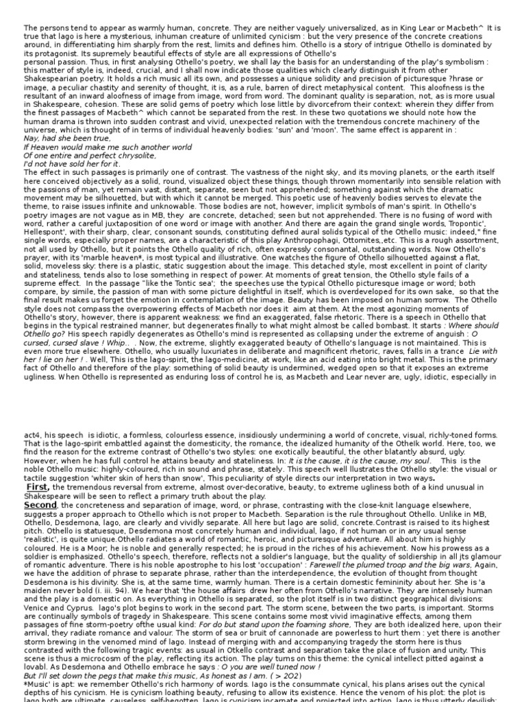 A Literary Analysis of Shakespeare's Othello: Exploring the Play's ...