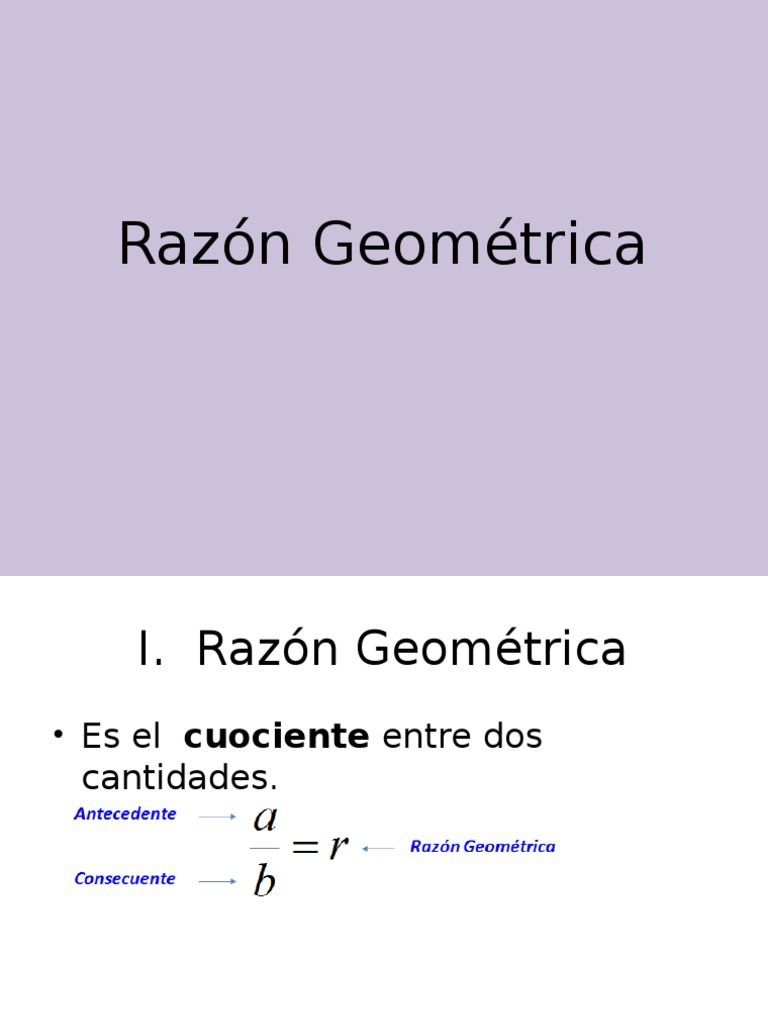 2 Razon y Proporcion Geométrica | PDF | Multiplicación | Objetos ...