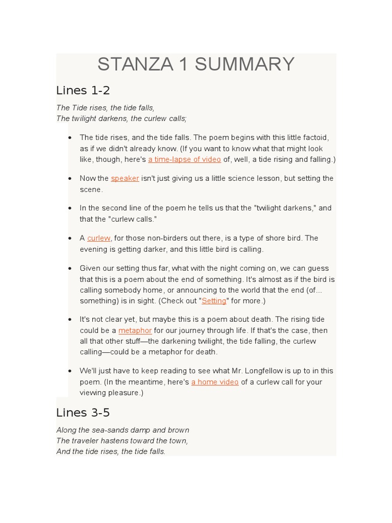 The Tide Rises, The Tide Falls and Macbeth | PDF | Macbeth | Poetry