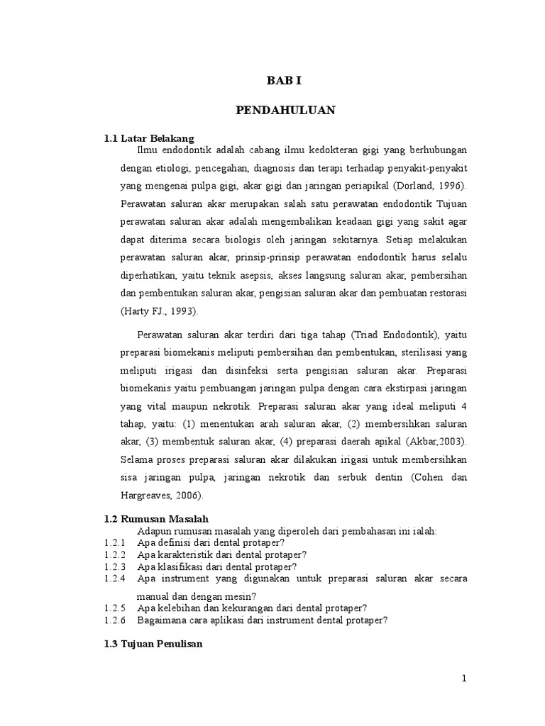 Panduan Lengkap Dental Protaper | PDF