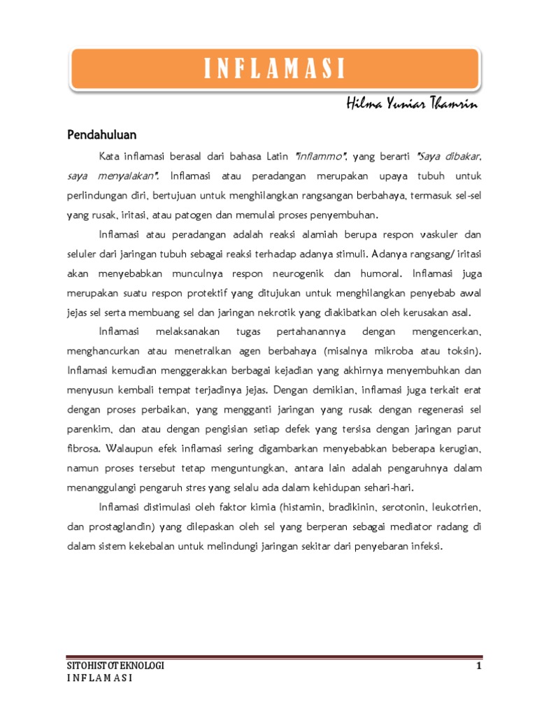 Proses Peradangan (Inflamasi) | PDF