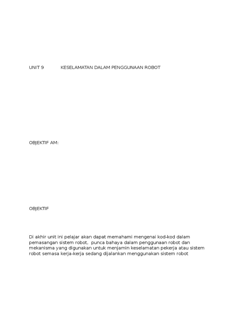 Robot Safety Check | PDF