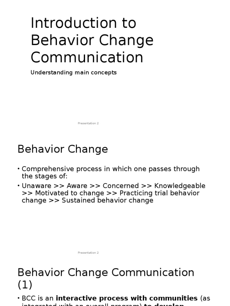 BCC (Behavior Change Communication) | Download Free PDF | Behavior ...