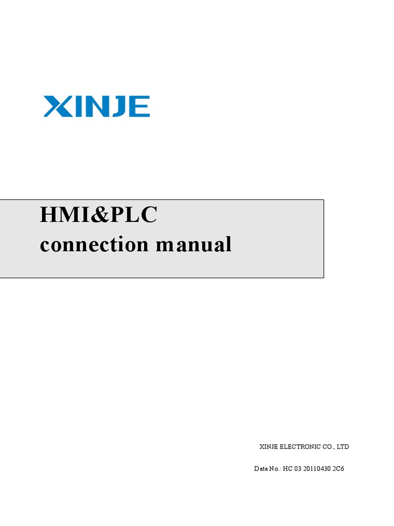 XINJE HMI PLC Connection Manual.pdf | Programmable Logic Controller | Input/Output