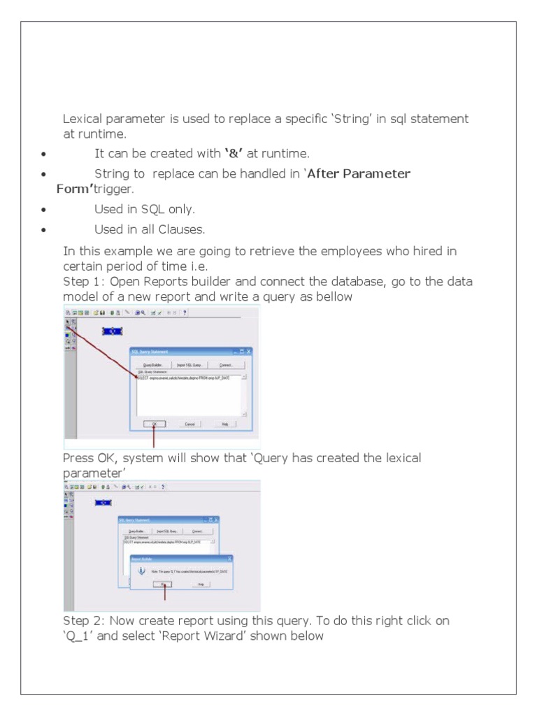 Lexical Parameter Is Used To Replace A Specific Pdf Parameter Computer Programming Plsql