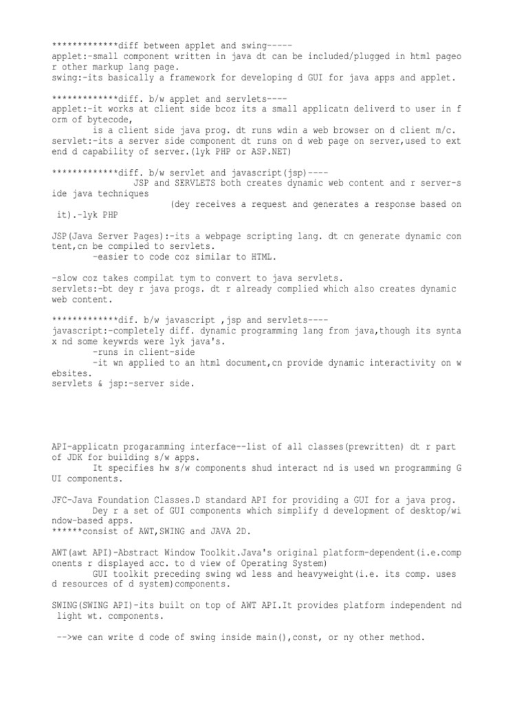 Awt Swing And Java Pdf Java Server Pages Java Servlet 5206