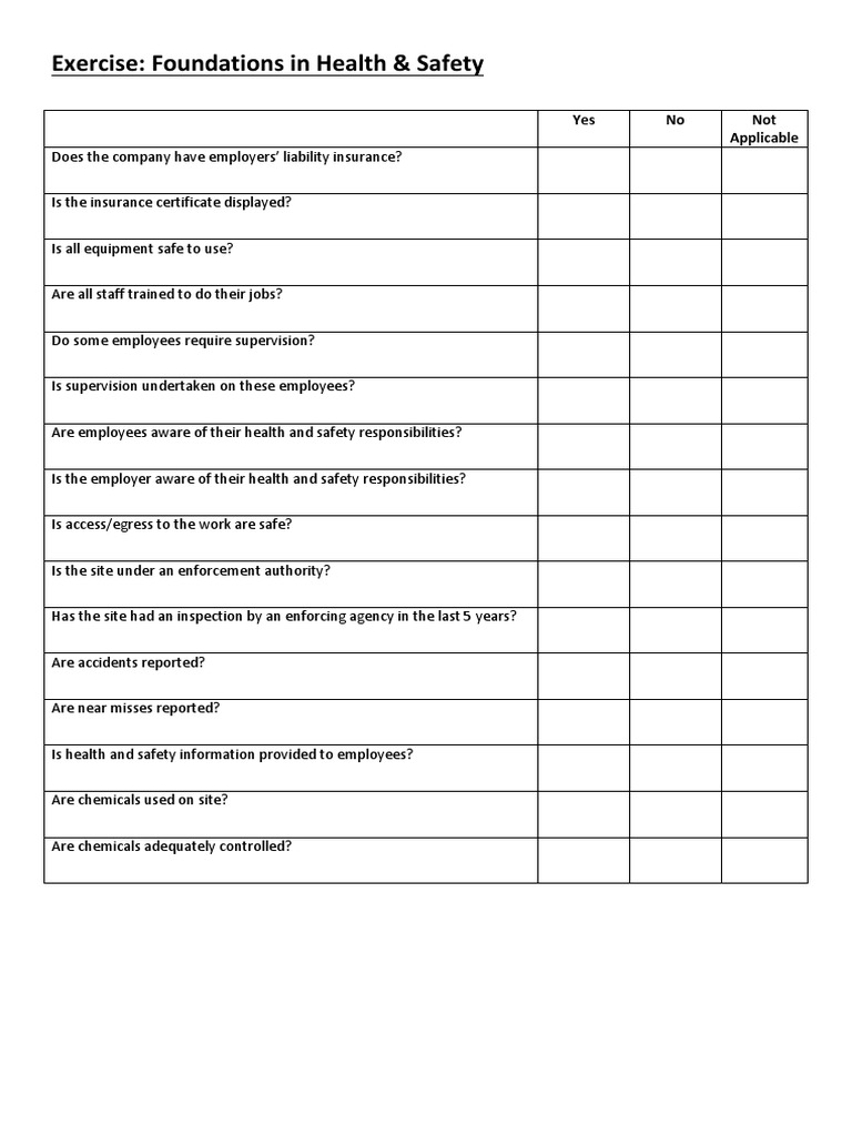 Exercise - Foundations | PDF