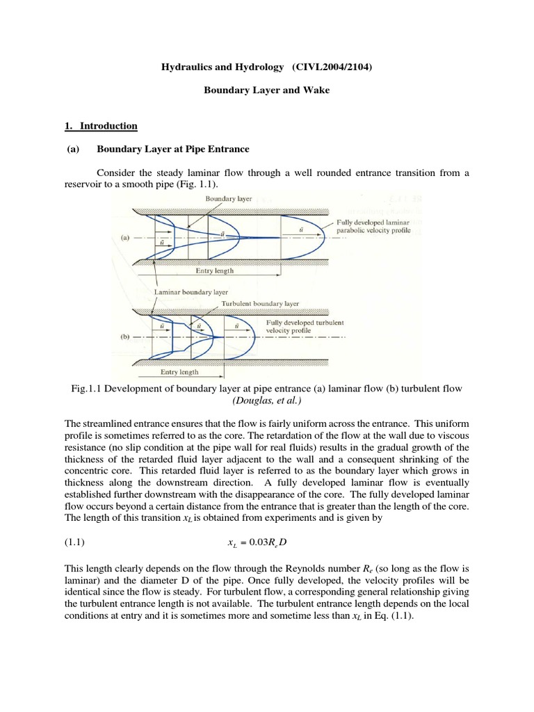 Hydraulics Boundary Layer | PDF | Boundary Layer | Fluid Dynamics