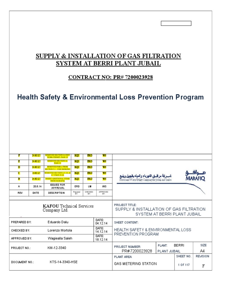 Kafou Health Safety Loss Prevention Program | PDF | Safety | Personal ...