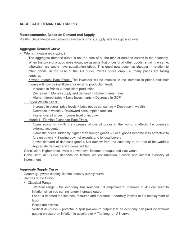 Macroeconomics: Demand & Supply | PDF | Aggregate Demand | Supply And ...