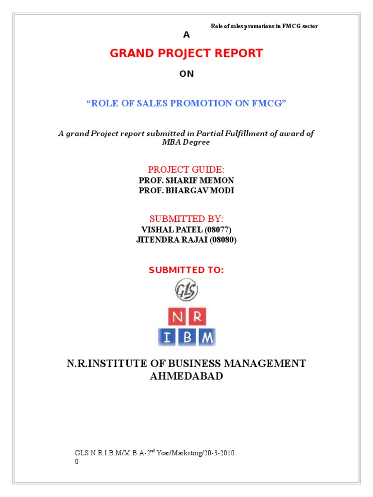 Sales Promotions Impact in FMCG Sector | PDF | Retail | Brand