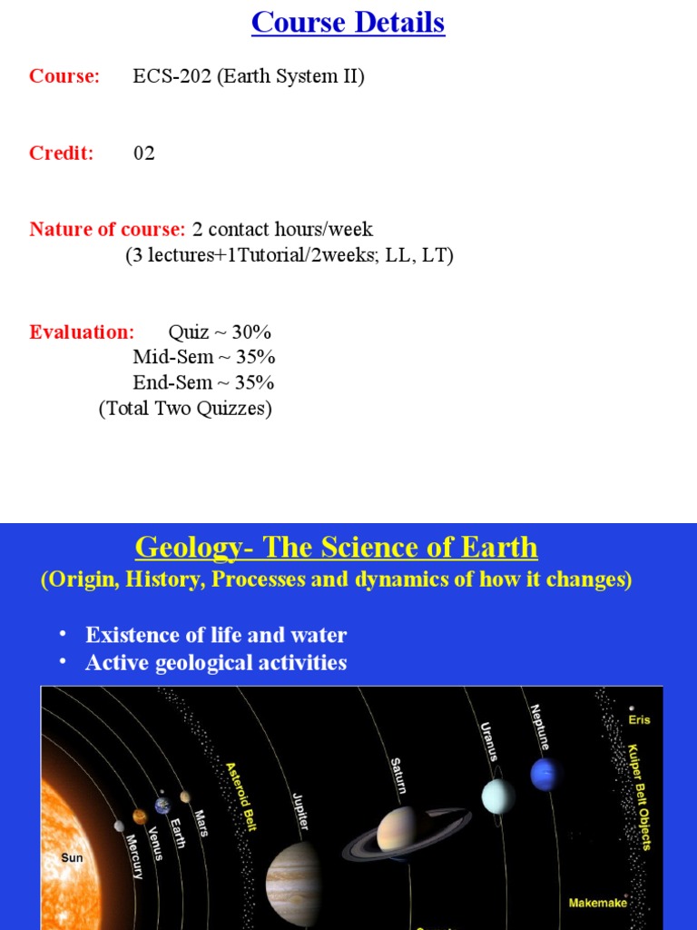 ECS-202 (Earth System II) : Course | PDF | Interstellar Medium | Stars