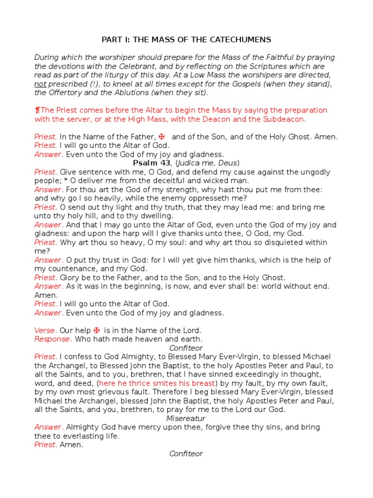 Mass Booklet American Missal | PDF | Mass (Liturgy) | Eucharist