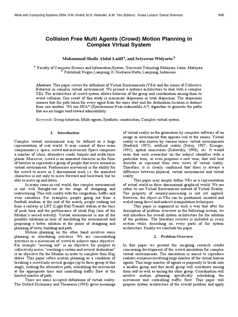 Shafie, Latiff, Widyarto - 2004 - Collision Free Multi Agents (Crowd) Motion Planning in Complex ...