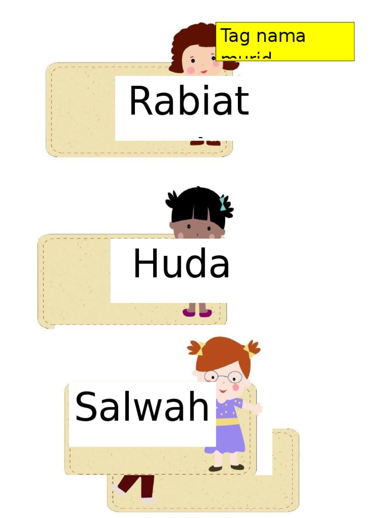 Tag Nama Murid dan Panduan Pembuatan | PDF