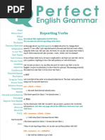 Reporting Verbs Table PDF | PDF | Verb | Object (Grammar)