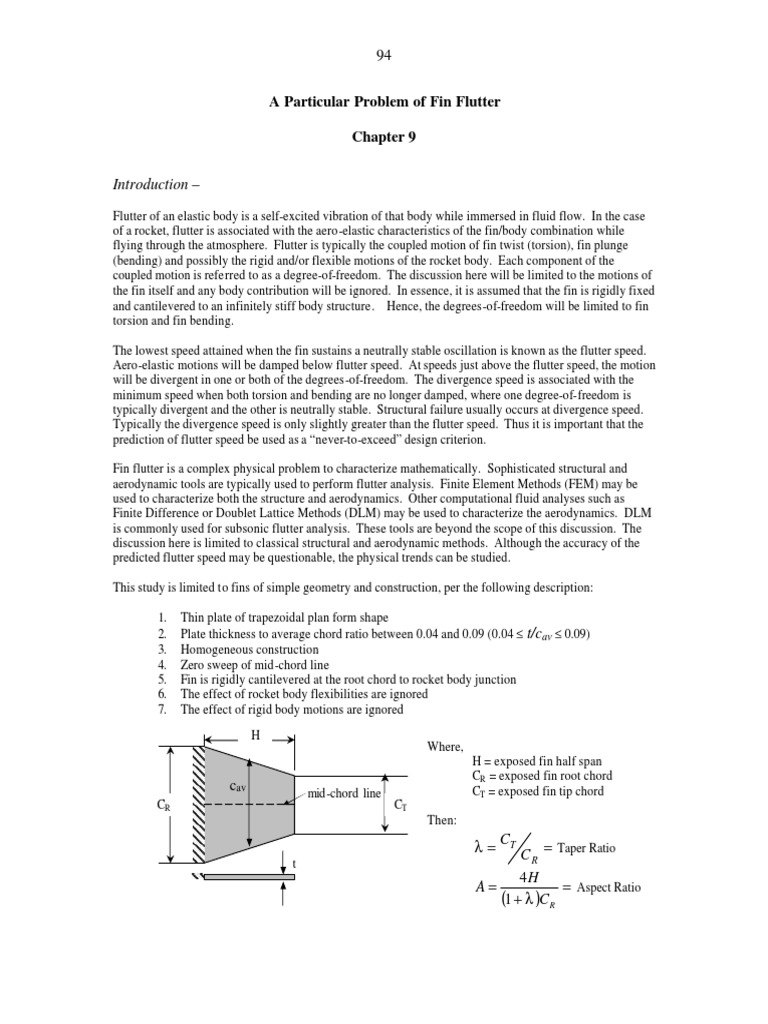 Example of Fin Flutter | PDF | Mach Number | Aerodynamics