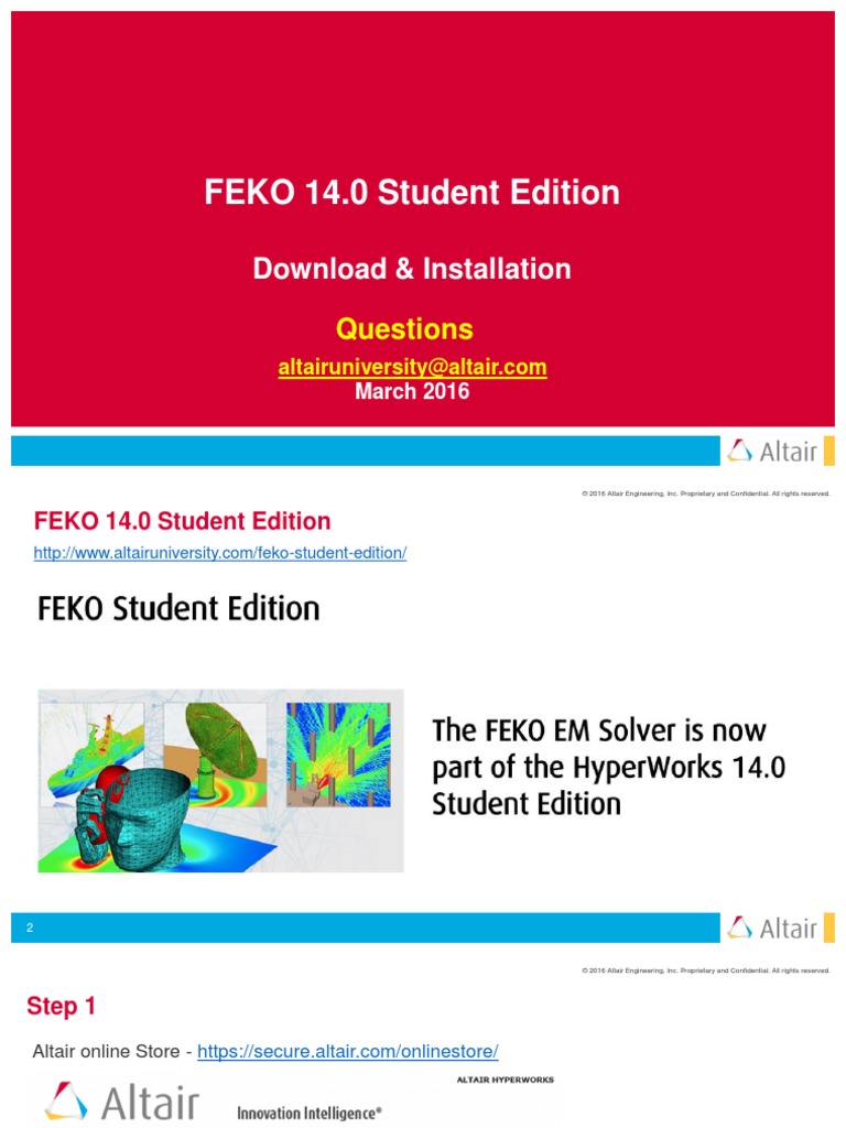FEKO 14.0 Student Edition: Download & Installation | PDF | Proprietary ...