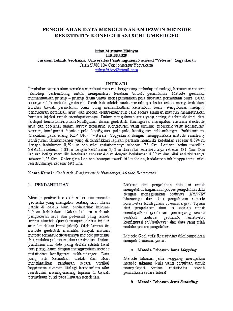 Pengolahan Data Menggunakan Ip2win Metod | PDF