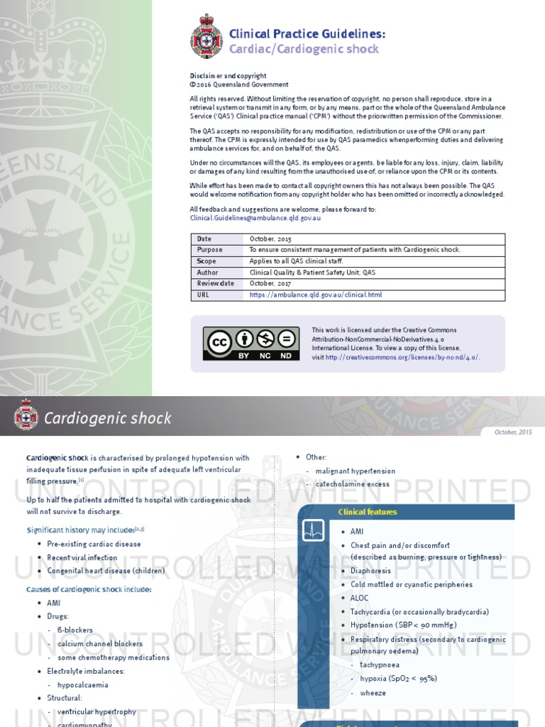 Cardiac/Cardiogenic Shock: Clinical Practice Guidelines | Download Free ...