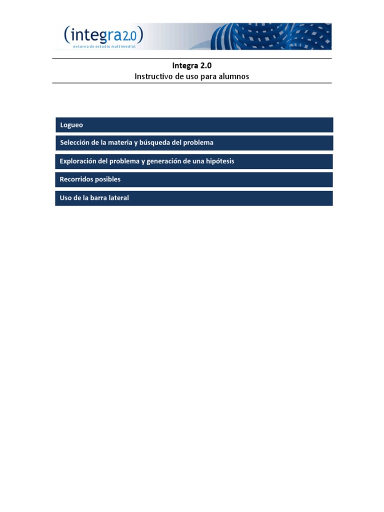Integra2.0 Tutorial Alumnos | PDF | Informática | Internet