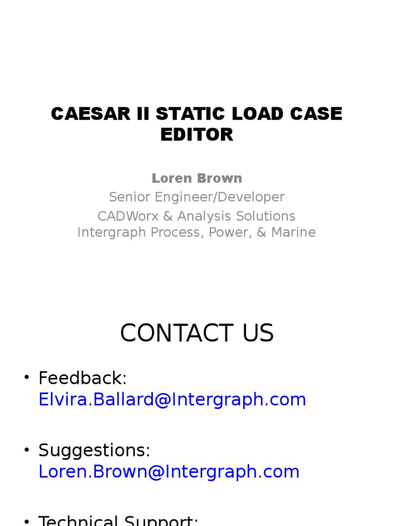 c2 Static Load Case Editor | Download Free PDF | Structural Load ...