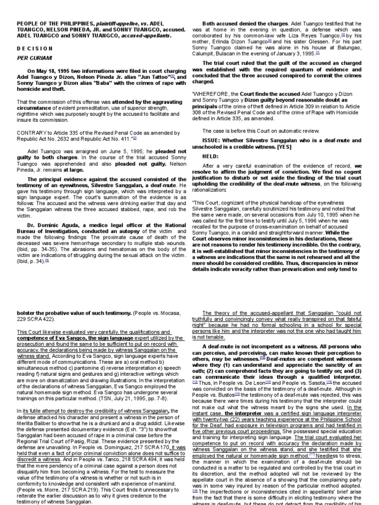 Rule 130 Sec 21 Case 4 | PDF | Witness | Testimony