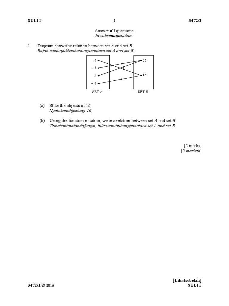 Soalan Set 3 | PDF | Quadratic Equation | Line (Geometry)