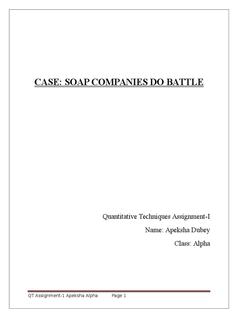 Soap Market Competition Overview | PDF | Procter & Gamble | Unilever