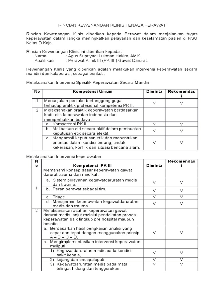 RKK Perawat PK 3 | PDF