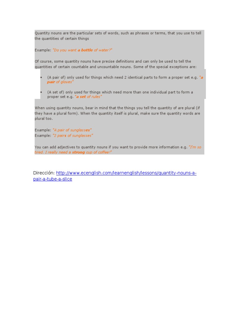 Quantity Nouns, Countable and Uncountable Nouns | Download Free PDF ...