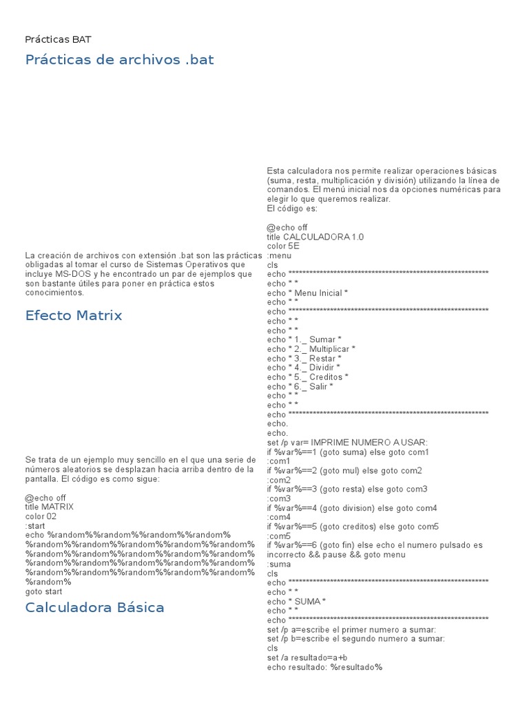 Prácticas BAT | PDF