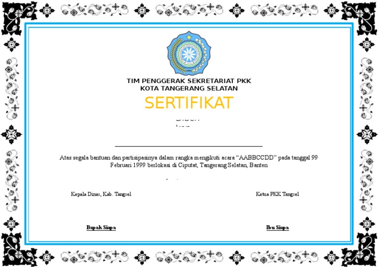 Contoh Sertifikat | PDF